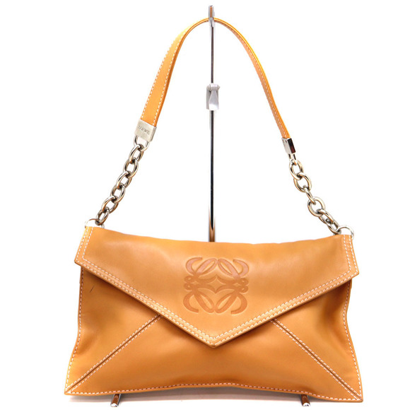 Loewe | Bags | Loewe Chain Shoulder Bag Leather Brown | Poshmark